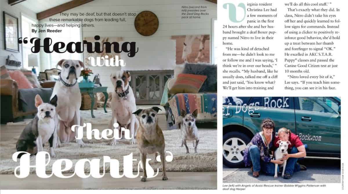 AKC Family Dog Magazine, January 2019Hearing with their Hearts – Deaf ...